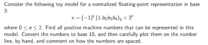 Solved Consider the following toy model for a normalized | Chegg.com