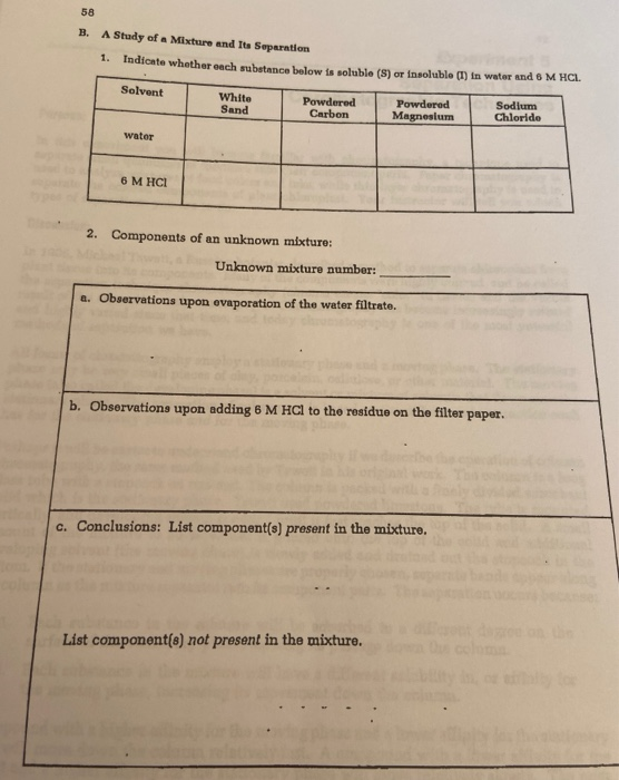 Solved Name Locker Number Date REPORT SHEET: Experiment 4 | Chegg.com