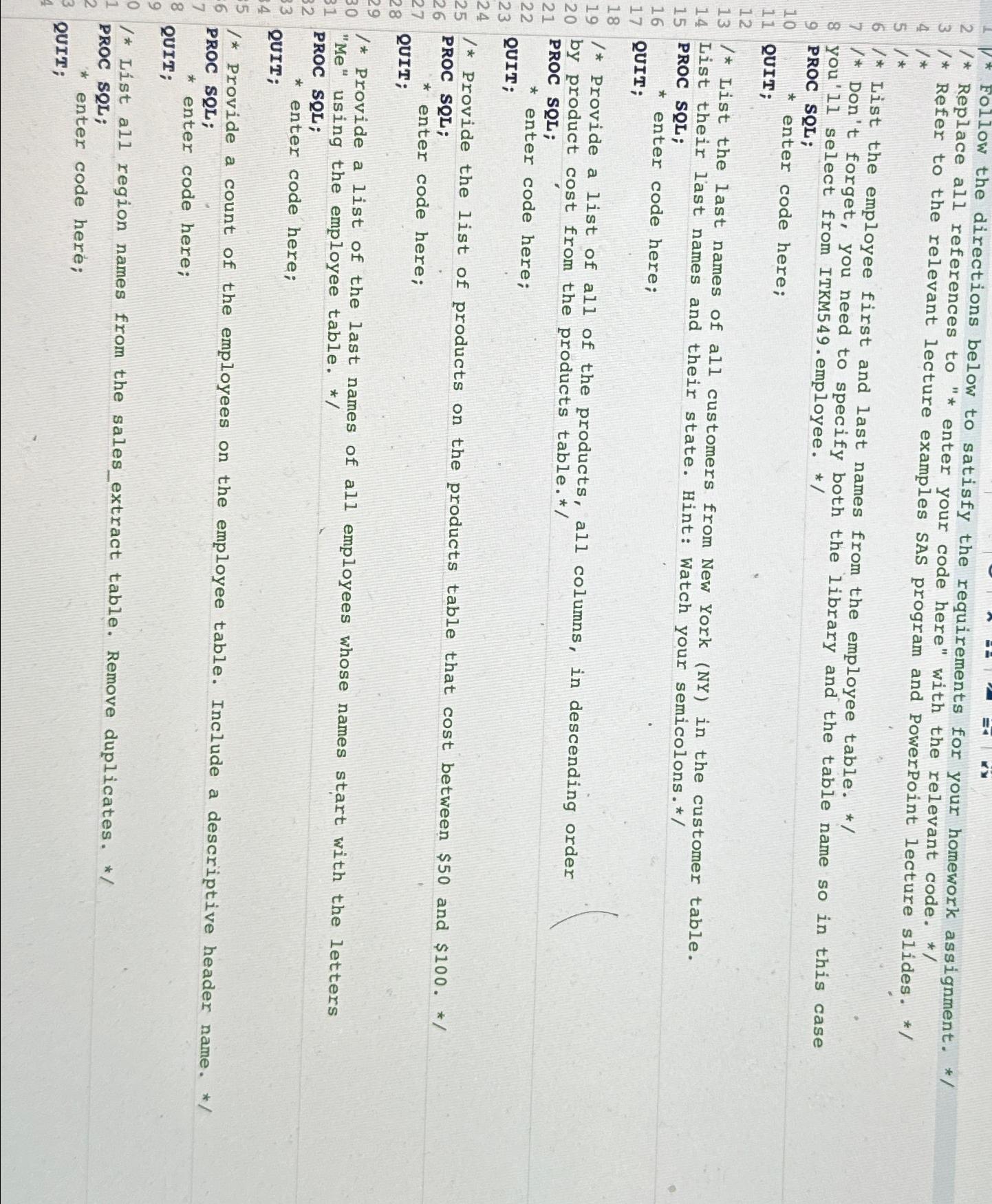 Solved /* ﻿Rollow the directions below to satisfy the | Chegg.com