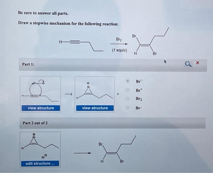 Solved Be sure to answer all parts. Draw a stepwise | Chegg.com