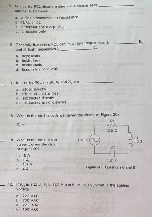 Solved 1. Which of these circuits is a series RCL circuit? | Chegg.com