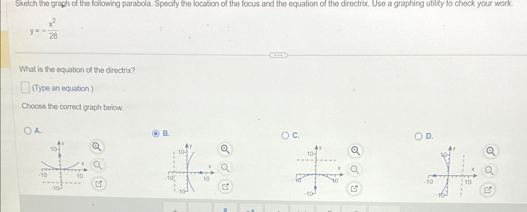 Solved Sketch the graph of the following parabola. Specify | Chegg.com