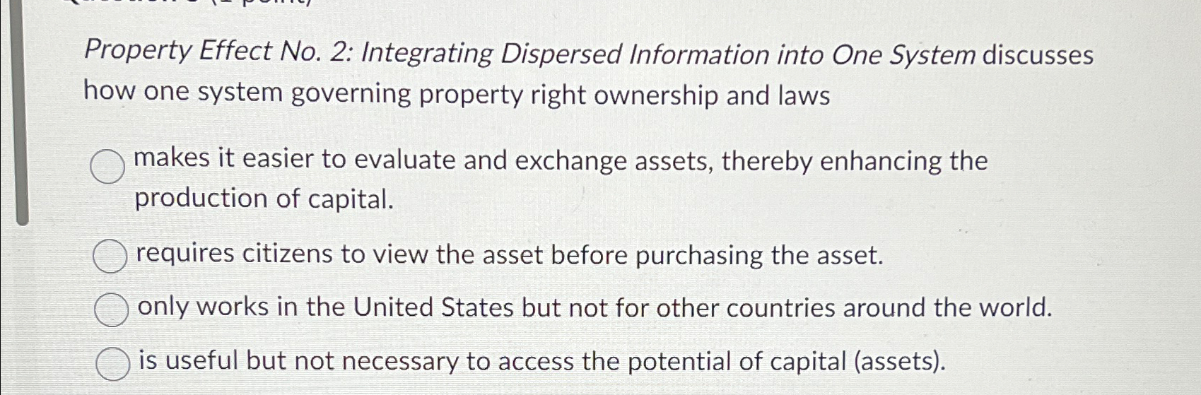 Solved Property Effect No. 2: Integrating Dispersed | Chegg.com
