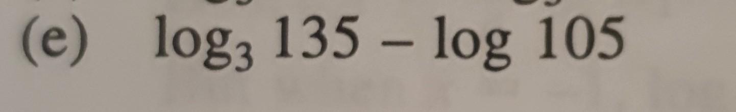 Solved log3135−log105 | Chegg.com
