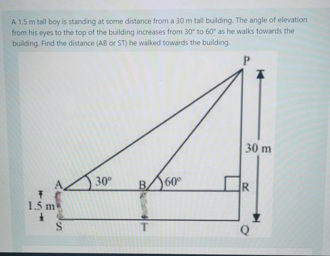 Solved A 1.5 m tall boy is standing at some distance from a | Chegg.com