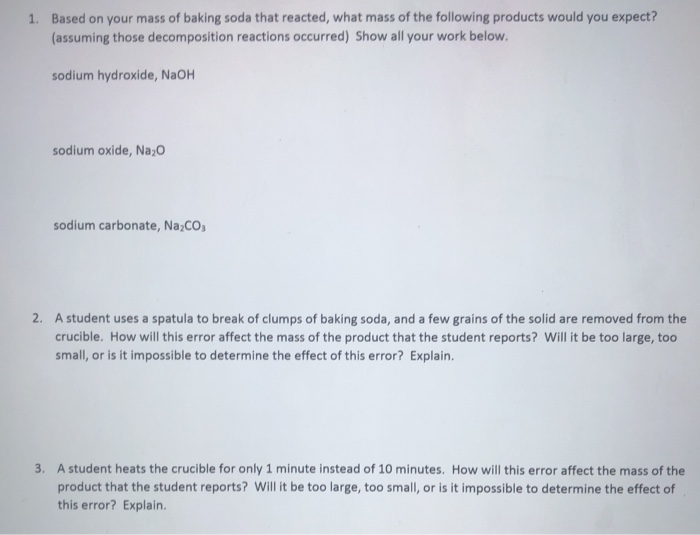 Solved Procedure 1. Measure the mass of the empty crucible | Chegg.com