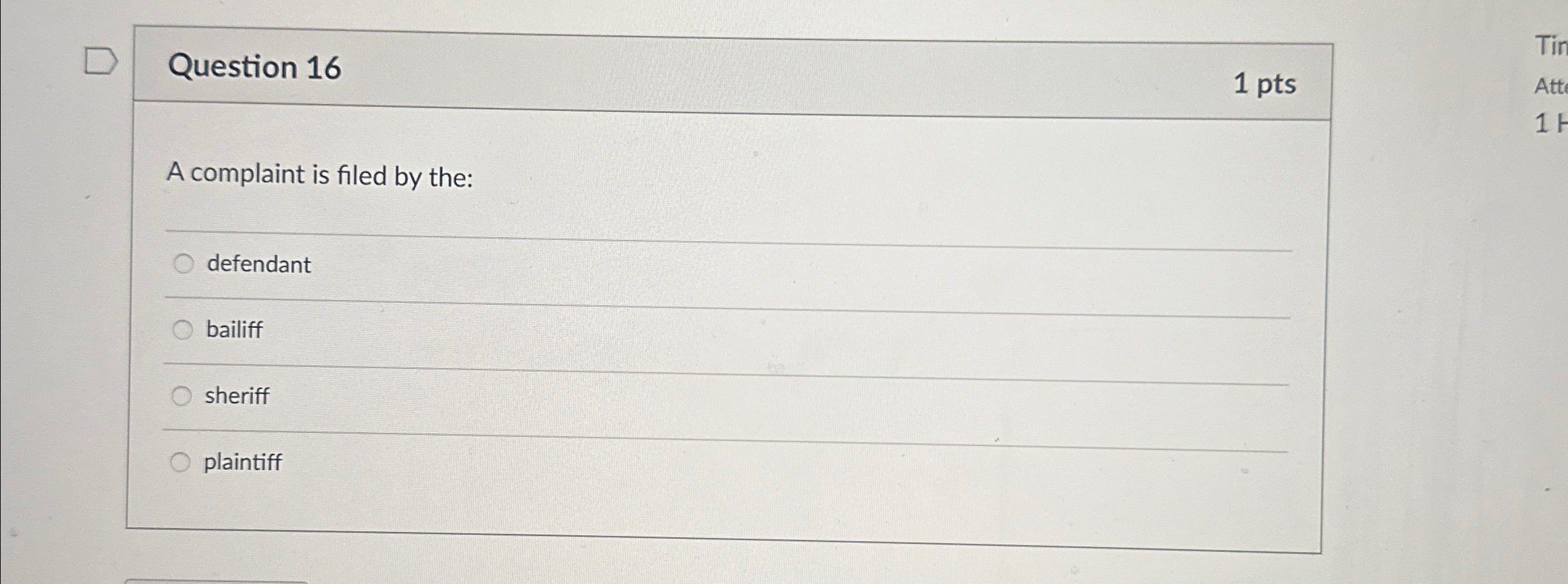 Solved Question 161 ﻿ptsA complaint is filed by | Chegg.com