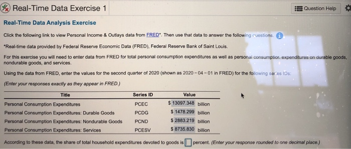 Solved A Real-Time Data Exercise 1 Question Help Real-Time | Chegg.com