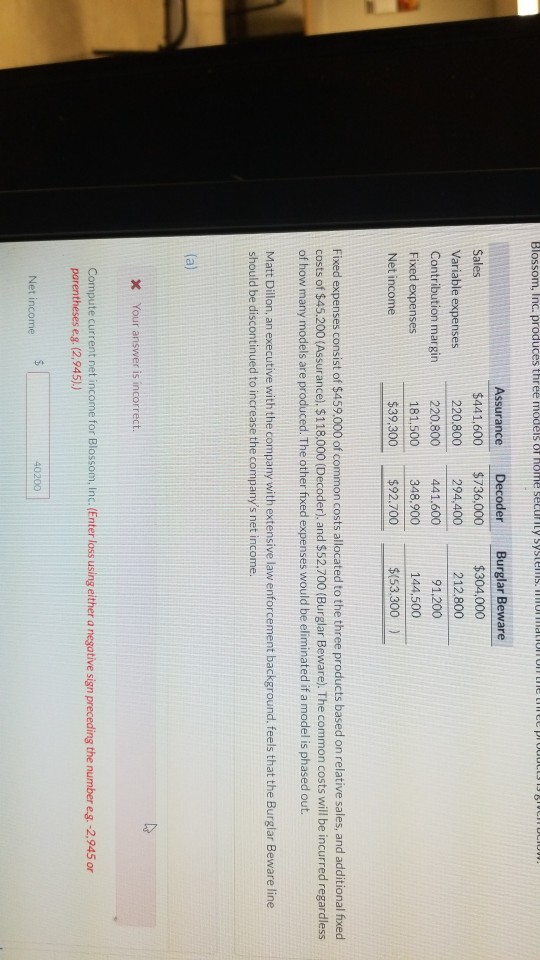 Solved LLCMP (d) Assume instead that fixed expenses consist | Chegg.com