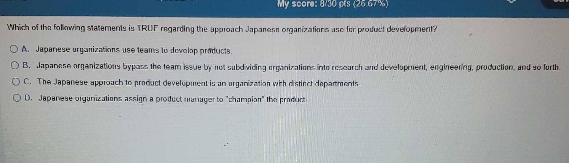Solved My score: 830 ﻿pts (26.67%)Which of the following | Chegg.com