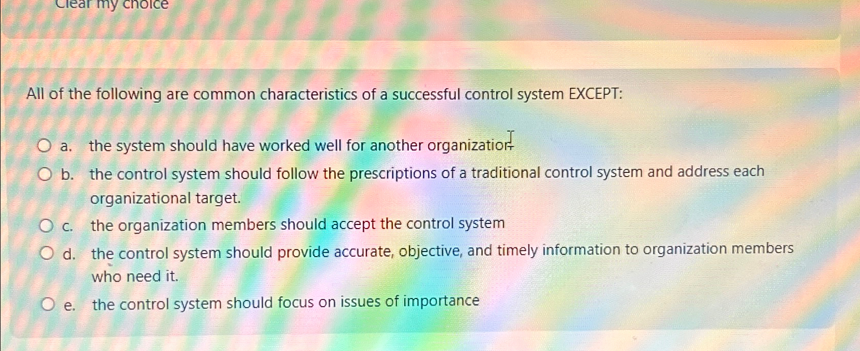 Solved All of the following are common characteristics of a | Chegg.com