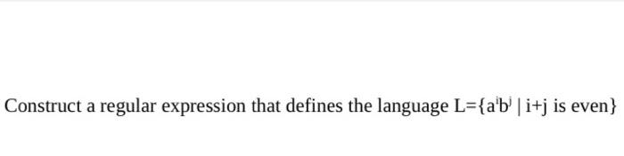 Solved Construct a regular expression that defines the | Chegg.com