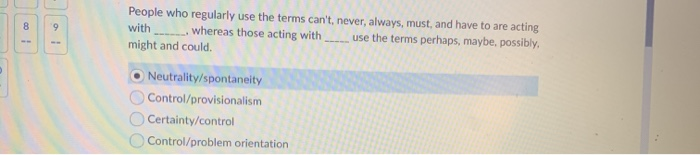 Solved People who regularly use the terms can't, never, | Chegg.com