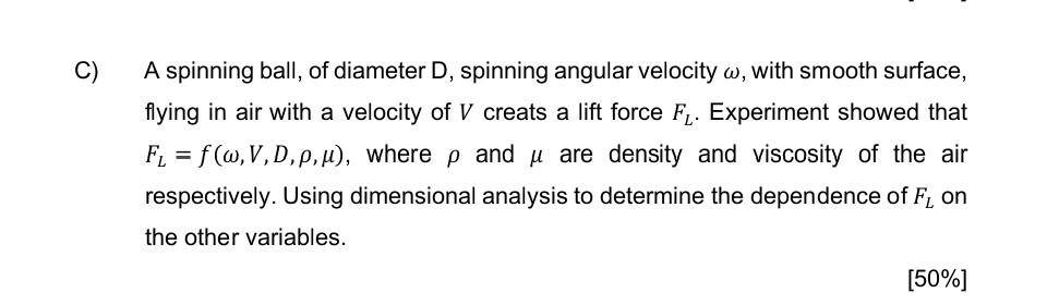 Solved A spinning ball, of diameter D, spinning angular | Chegg.com