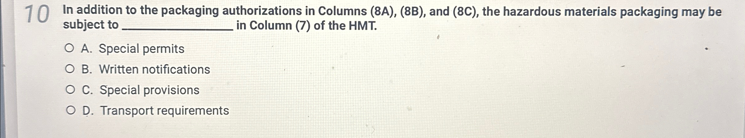 Solved 10In addition to the packaging authorizations in | Chegg.com