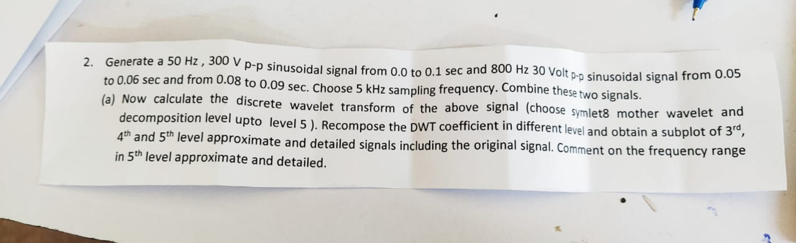 Solved ( ﻿in matlab) ﻿Generate a 50Hz,300V ﻿p-p sinusoidal | Chegg.com