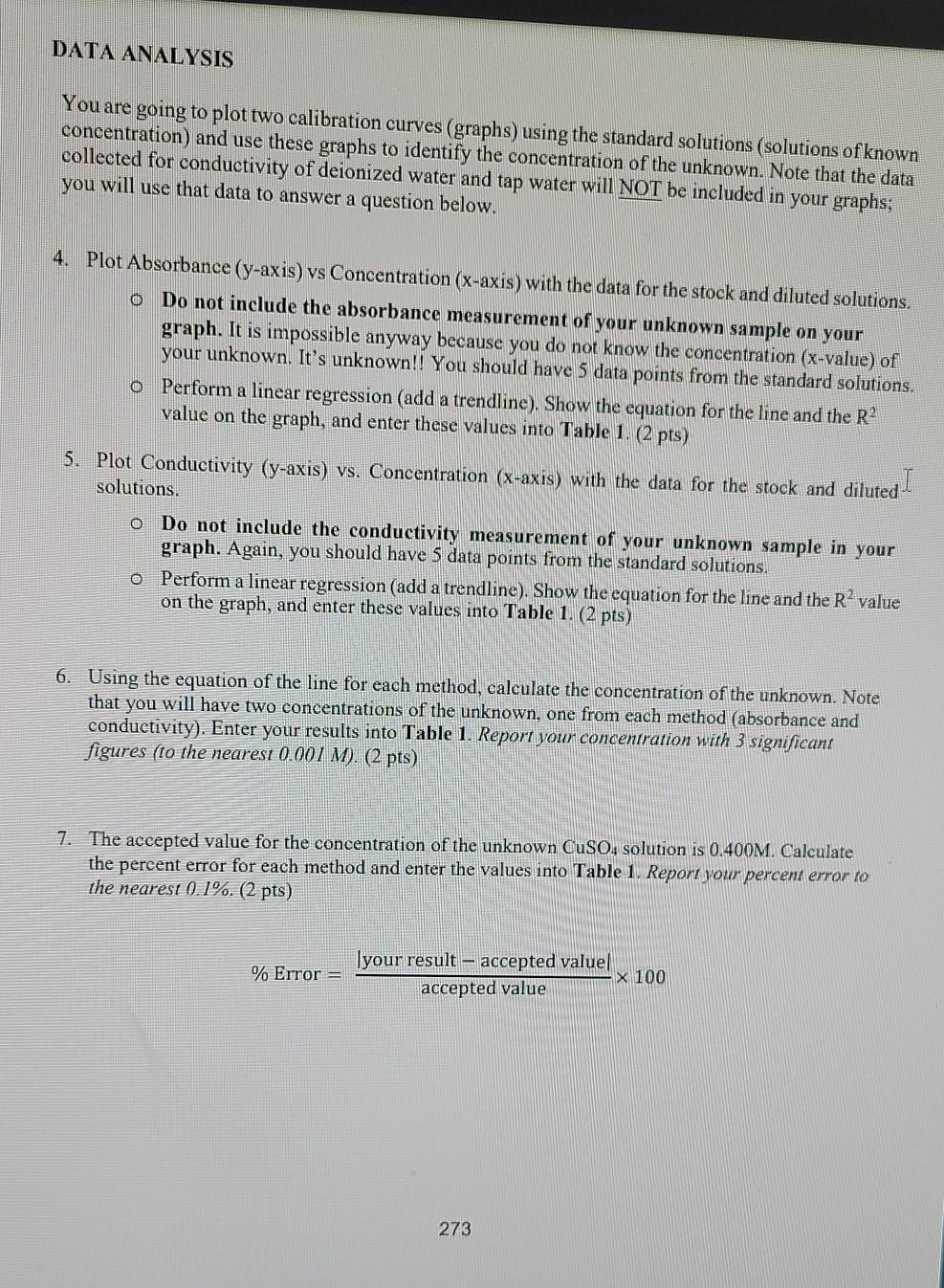 Solved PROCEDURE CALCULATIONS PART 1 - Preparation of a | Chegg.com