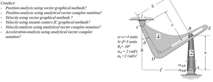 Solved 6 Conduct: Position analysis using vector graphical | Chegg.com