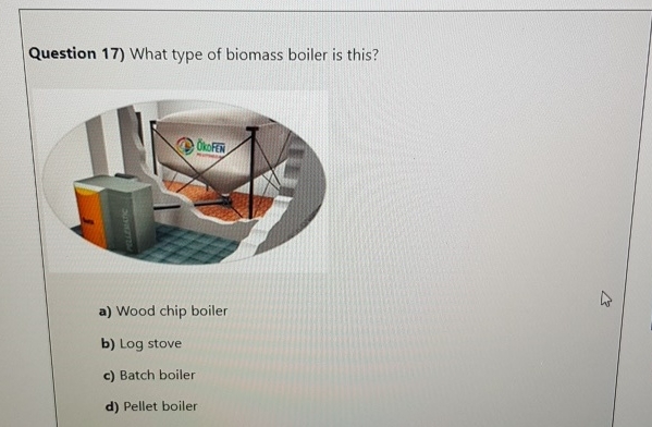 Solved Question 17) ﻿What type of biomass boiler is this?a) | Chegg.com