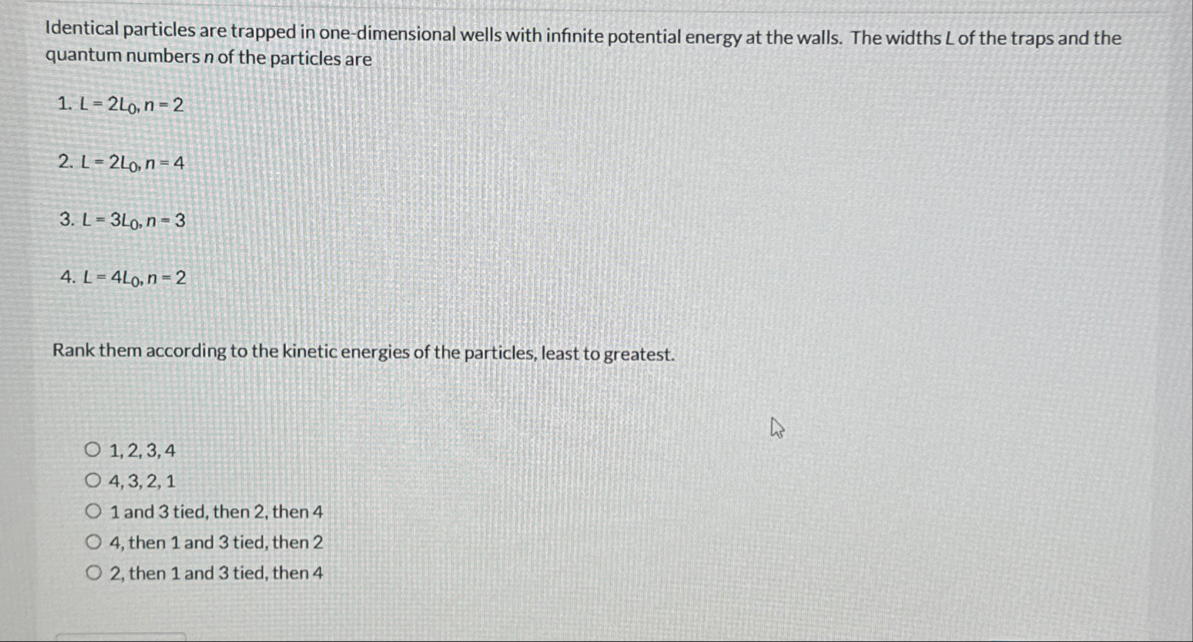 Solved Identical particles are trapped in one-dimensional | Chegg.com