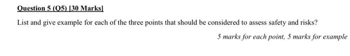 Solved Question 5 (05) [30 Marks] List and give example for | Chegg.com
