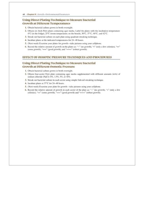 Solved Table 1. Absorbance (OD600) measured for growing | Chegg.com
