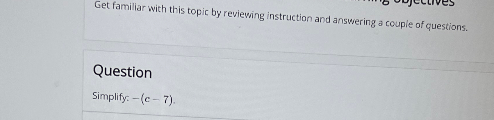 Solved Get familiar with this topic by reviewing instruction | Chegg.com