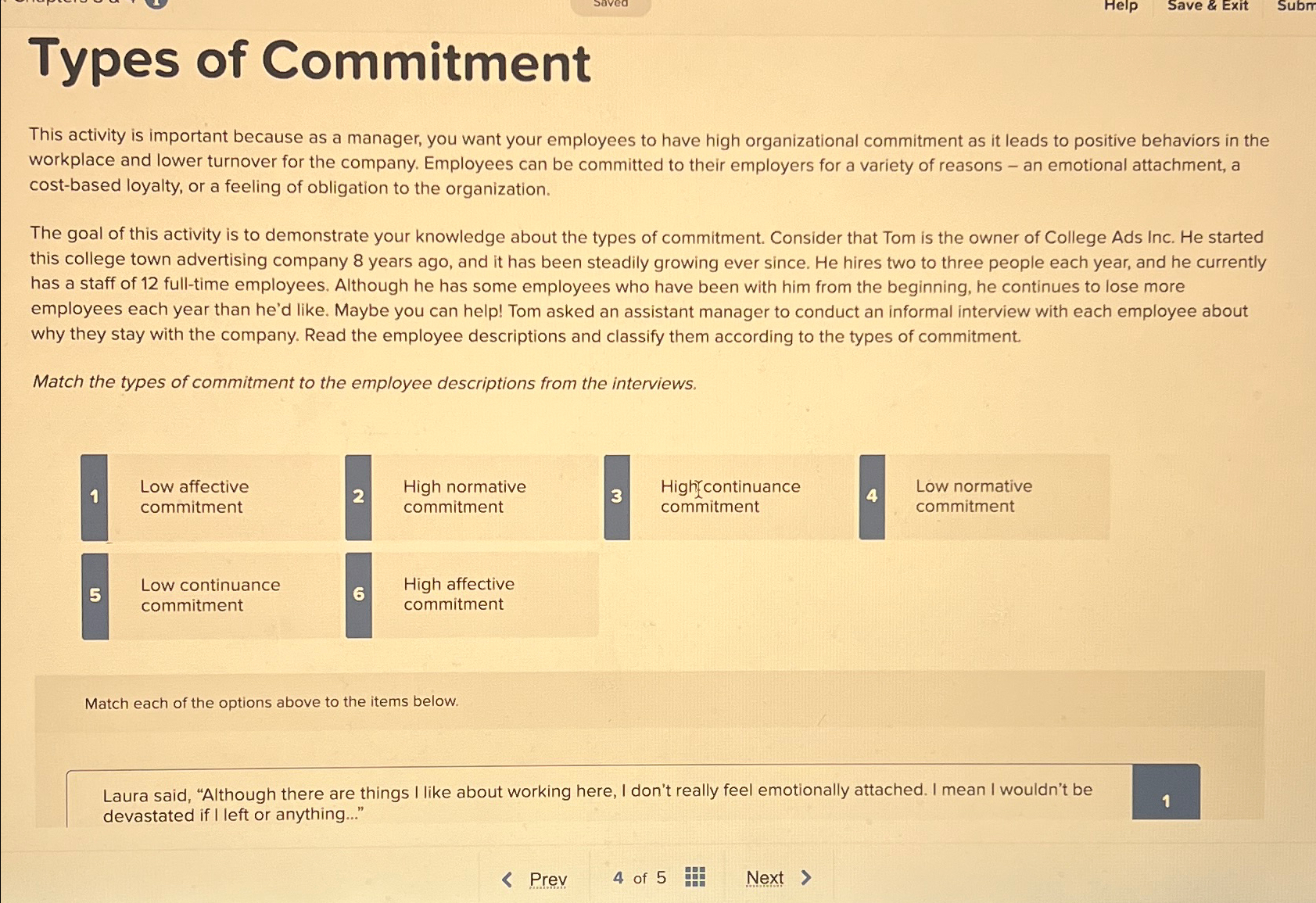 Solved Types of CommitmentThis activity is important because | Chegg.com