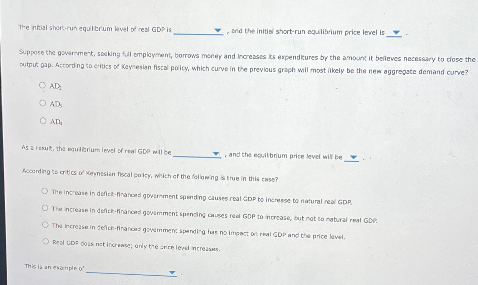 Solved The initial short-run equilibrium level of real GDP | Chegg.com