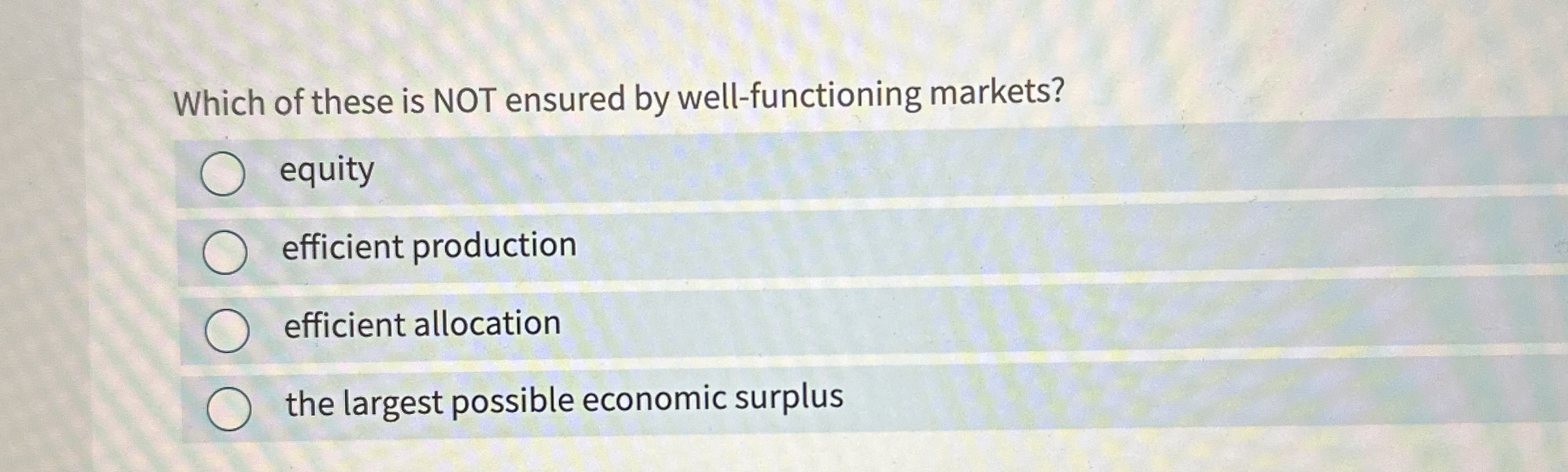Solved Which of these is NOT ensured by well-functioning | Chegg.com