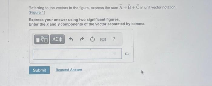 Solved Referring to the vectors in the figure, express the | Chegg.com