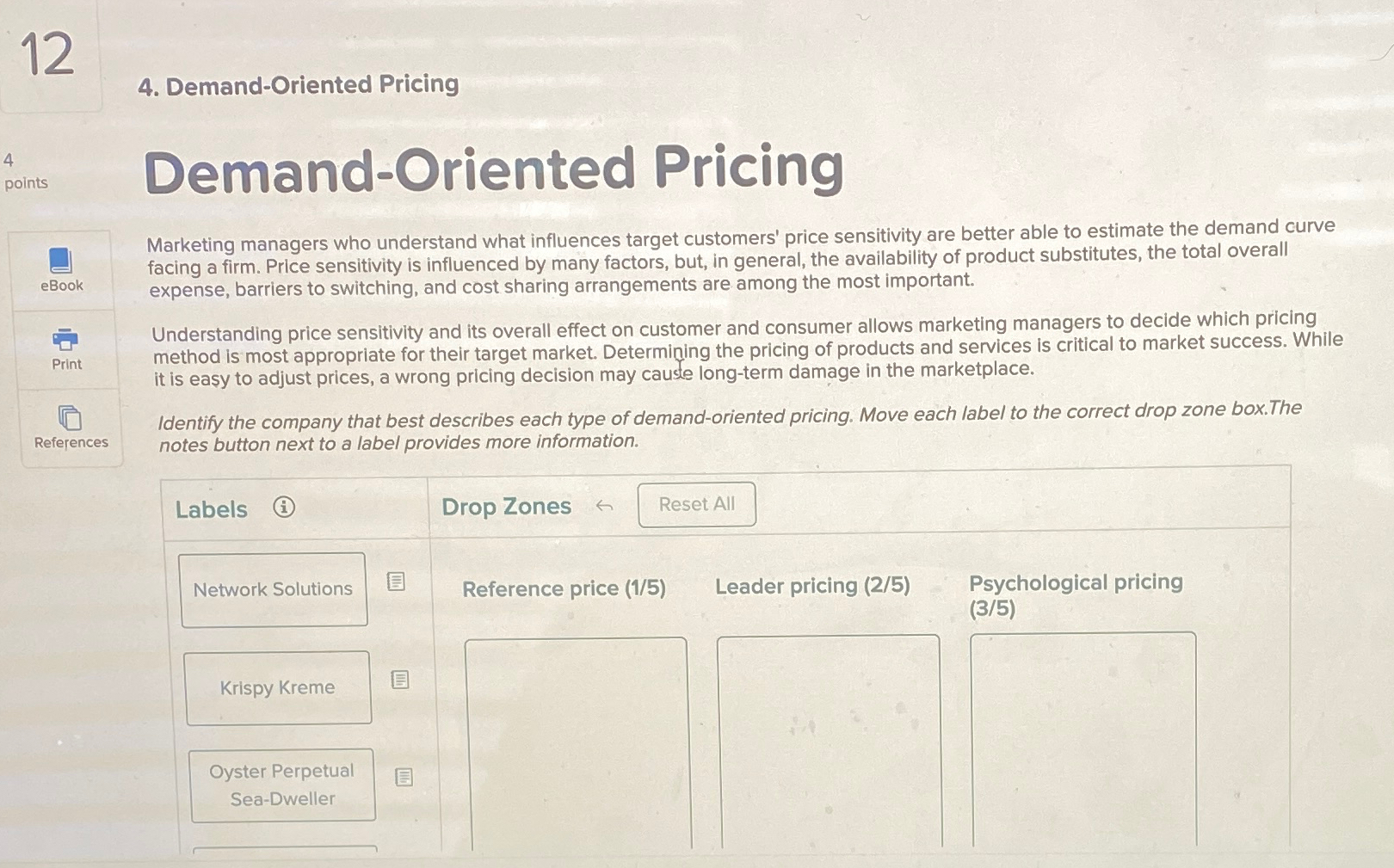 Solved 124. ﻿Demand-Oriented Pricing4pointsDemand-Oriented | Chegg.com