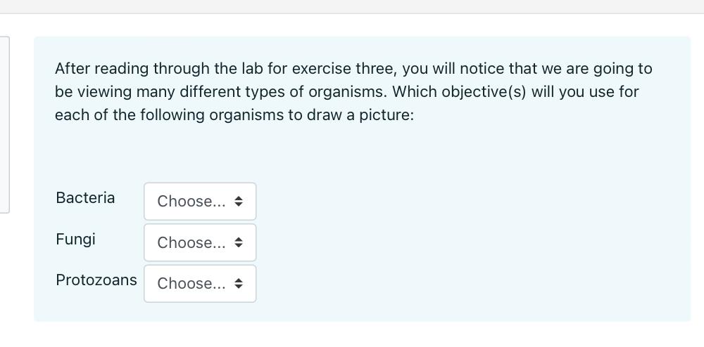 Solved After reading through the lab for exercise three, you | Chegg.com