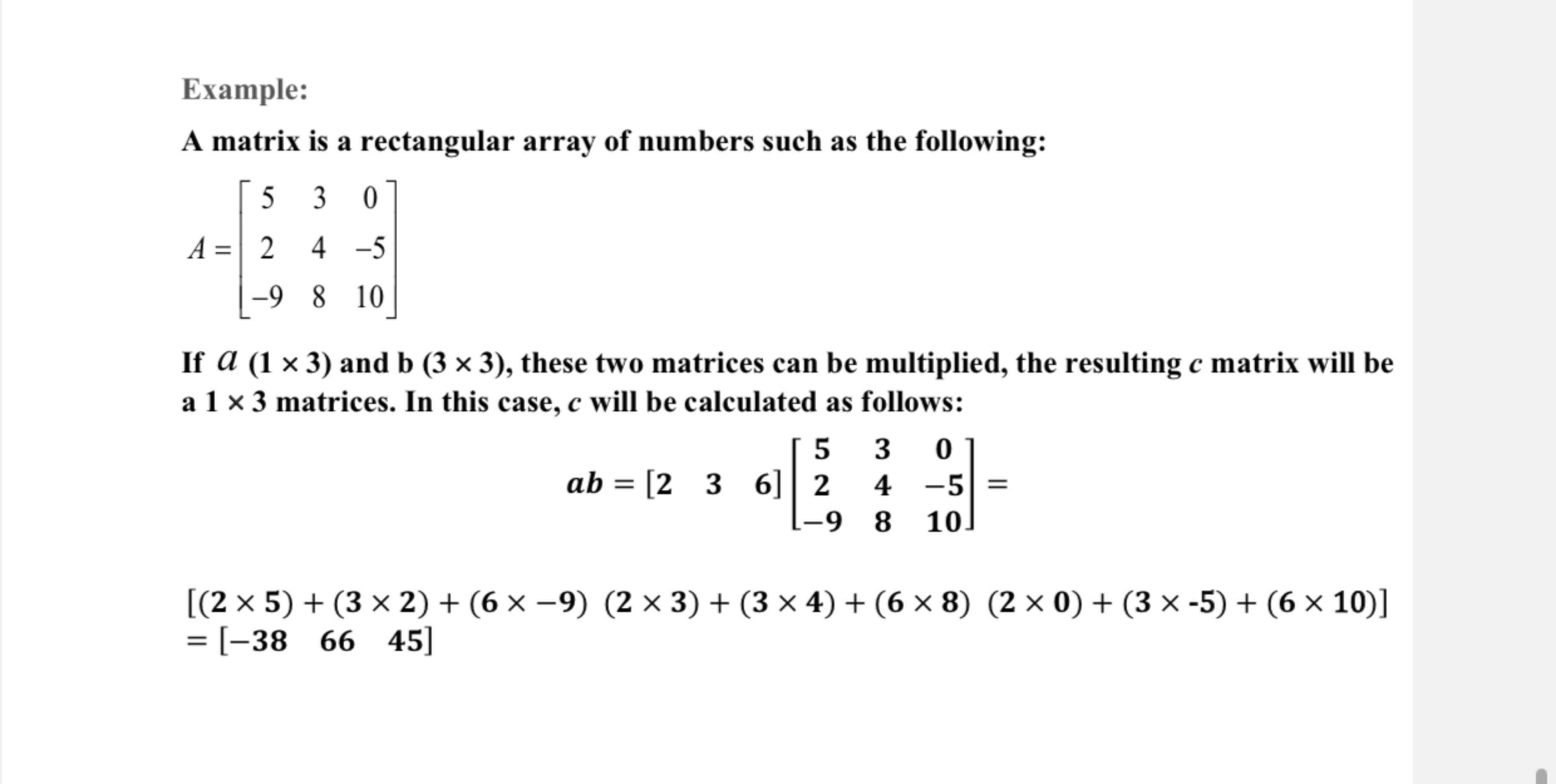 Solved Example:A matrix is a rectangular array of numbers | Chegg.com