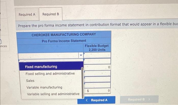 Solved Cherokee Manufacturing Company established the | Chegg.com