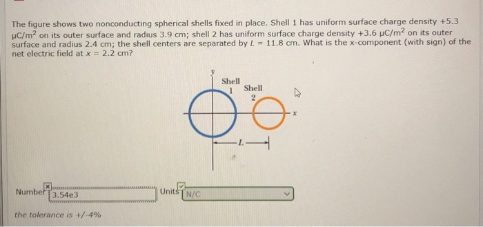 Solved The figure shows two nonconducting spherical shells | Chegg.com