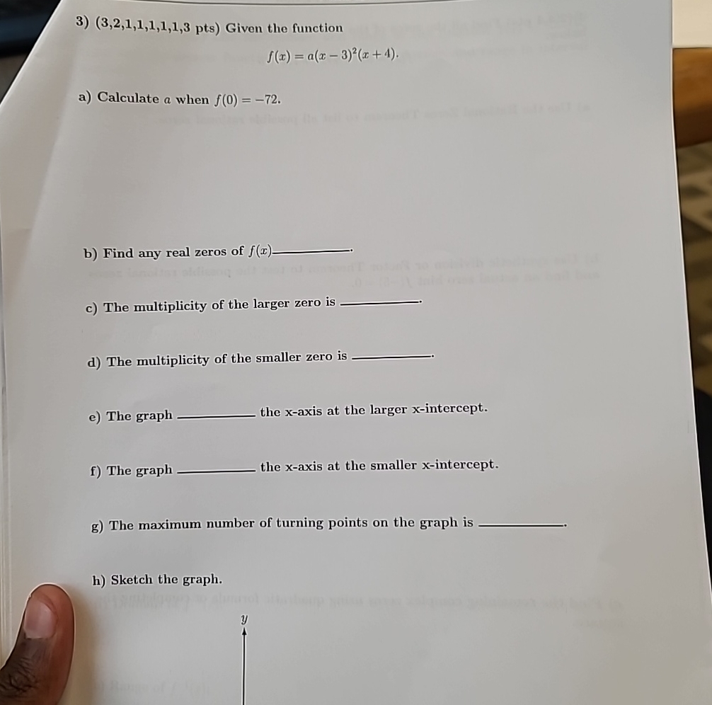 Solved (3,2,1,1,1,1,1,3pts) ﻿Given the | Chegg.com