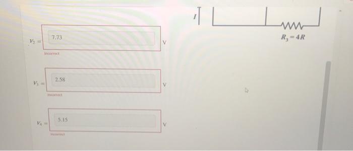 Solved R = 2R Four resistors are connected to a battery as | Chegg.com