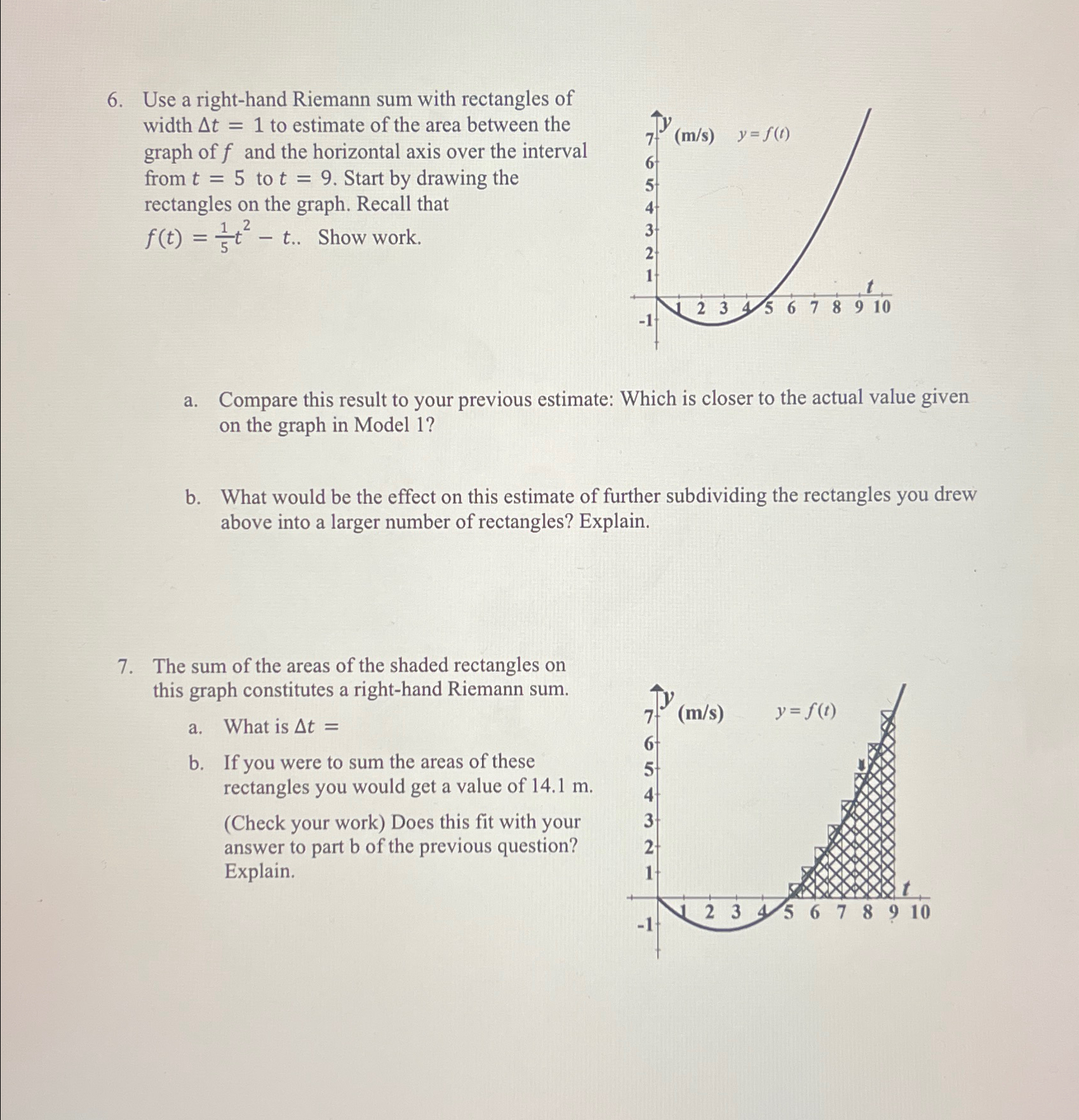Solved Use a right-hand Riemann sum with rectangles of width | Chegg.com