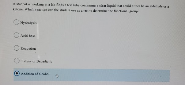 Solved A student is working at a lab finds a test tube | Chegg.com