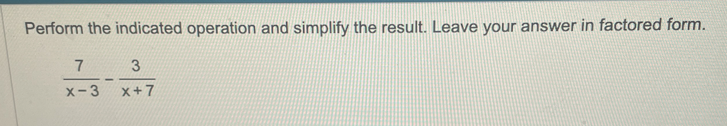 Solved Perform the indicated operation and simplify the | Chegg.com