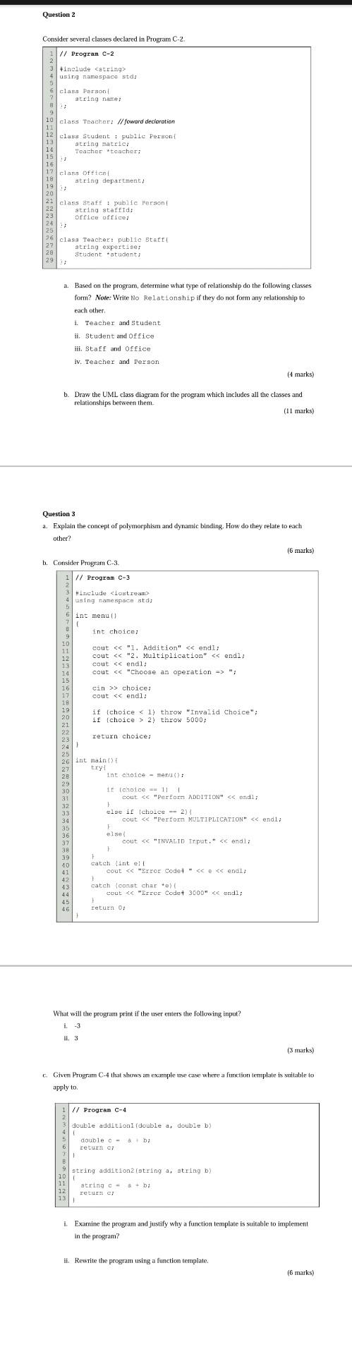 Solved SECTION C: STRUCTURED QUESTIONS [45 Marks! | Chegg.com