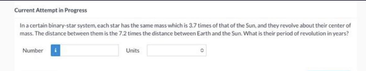 Solved Current Attempt in ProgressIn a certain binary-star | Chegg.com