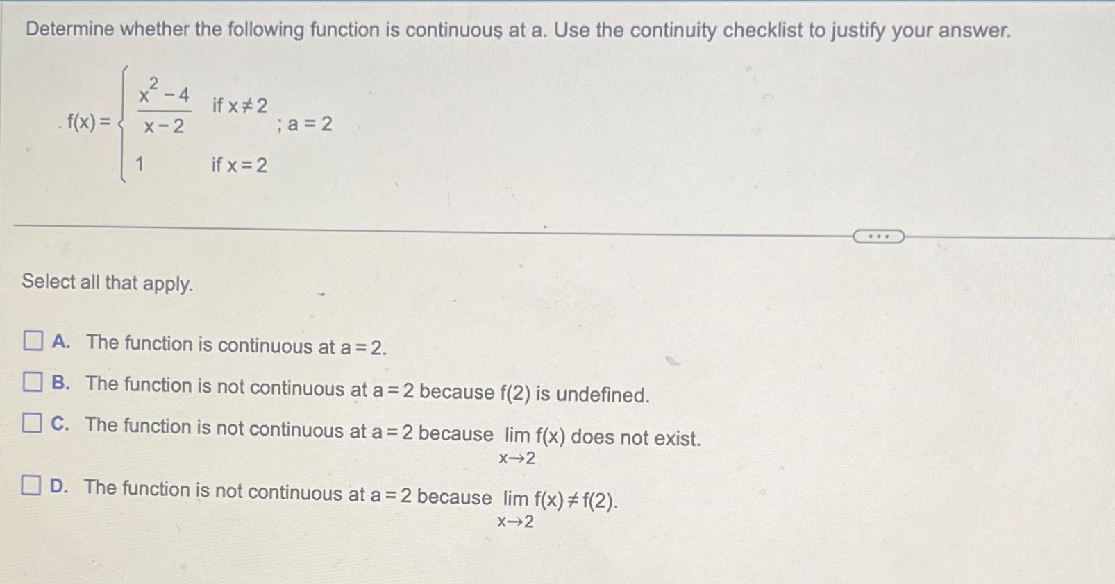 Solved Determine whether the following function is | Chegg.com