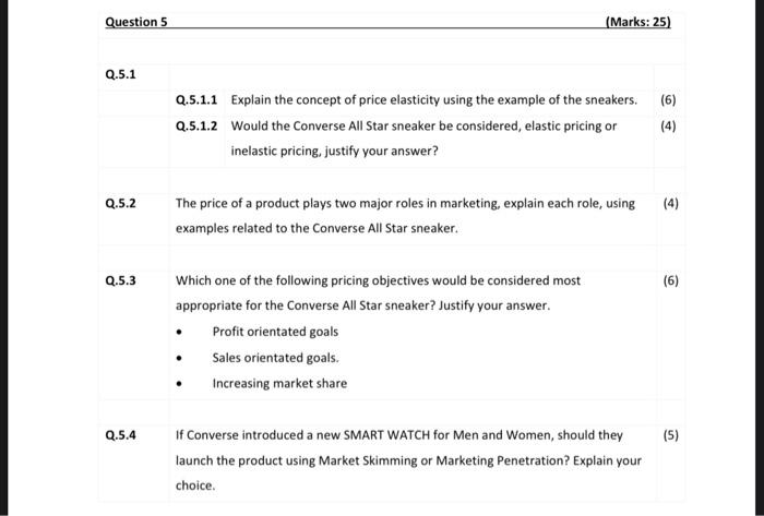 Solved Question 5 (Marks: 25) Q.5.1 Q.5.1.1 Explain the | Chegg.com