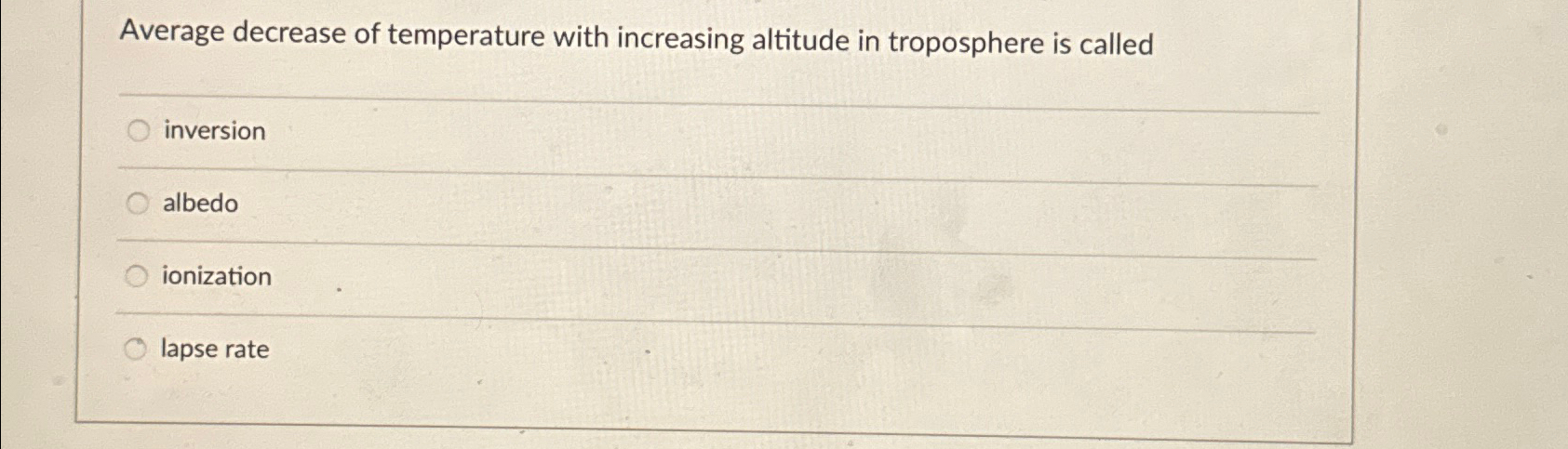 Solved Average decrease of temperature with increasing | Chegg.com