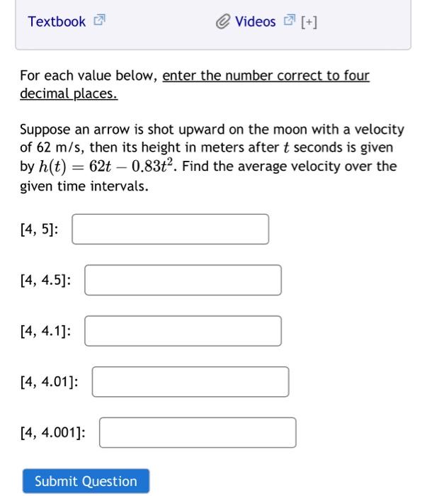 Solved For each value below, enter the number correct to | Chegg.com