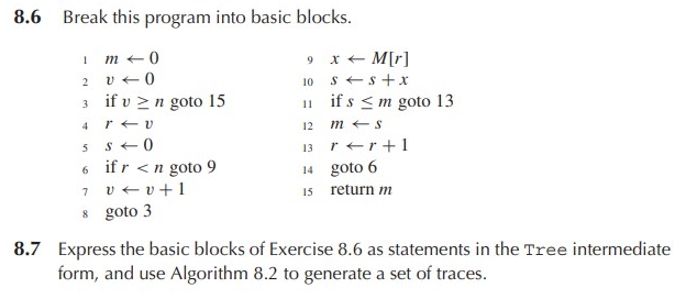 Solved 8.6 ﻿Break this program into basic blocks.8.7 | Chegg.com