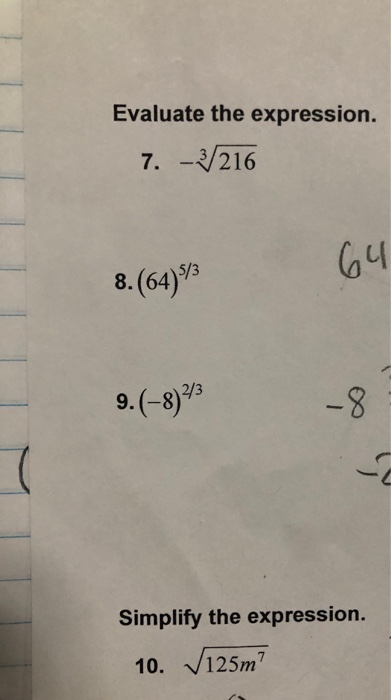 Solved show steps for 7-10 so I can understand how to solve | Chegg.com