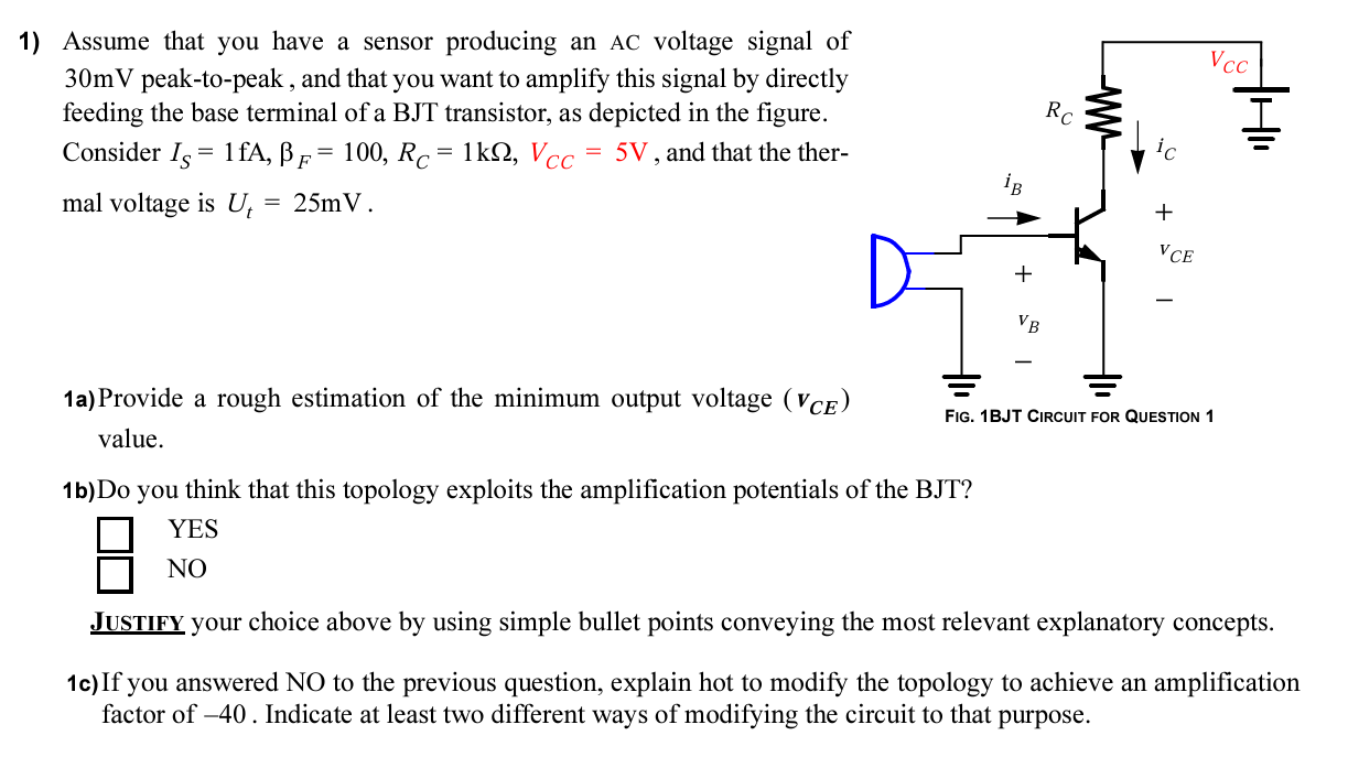 Assume that you have a sensor producing an AC voltage | Chegg.com